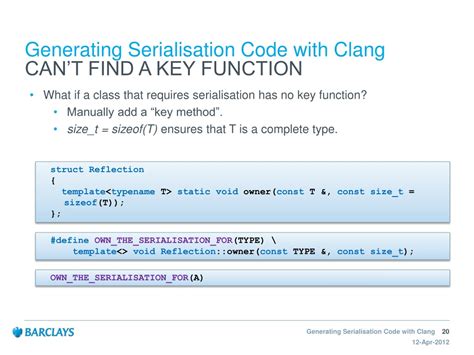 ppt generating serialisation code with clang powerpoint presentation