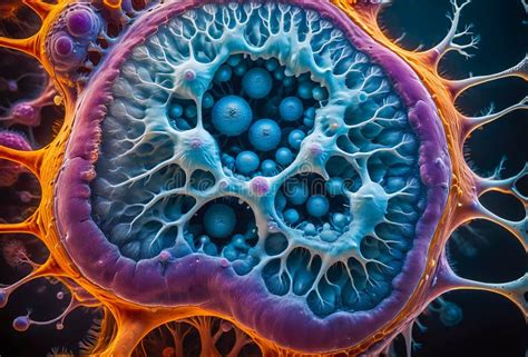 Under The Microscope Cell Structures Stock Illustration Illustration Of Processes Mmune