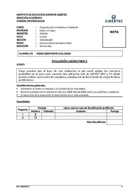 4692 Programacion Orientada A Objetos Ii 202433 1662 T2 Lhi Ugaz Edson Instituto De EducaciÓn