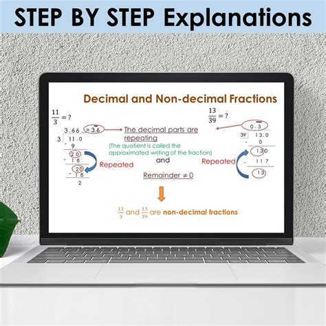 Decimal And Non Decimal Fractions Powerpoint Presentation Lesson Middle School