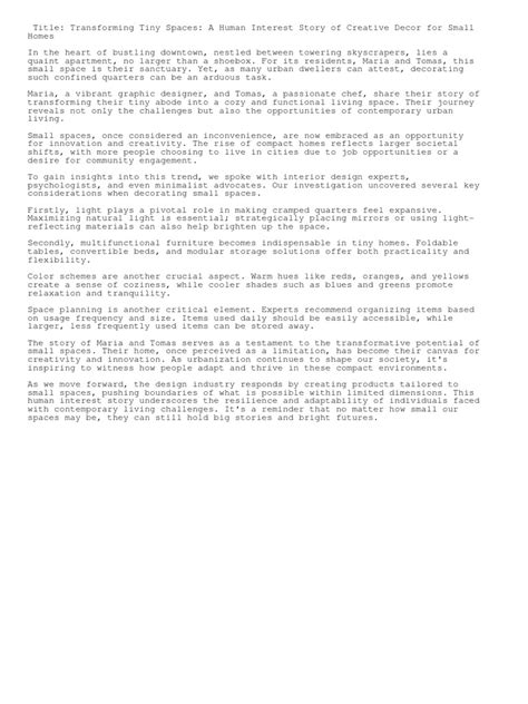 Creative Decor For Small Homes Pdf Interior Design