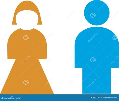 Restroom Sign Male Female Stock Vector Illustration Of Outline