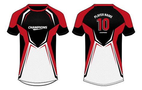 스포츠 저지 티셔츠 디자인 플랫 스케치 벡터 일러스트 레이 션 추상 패턴 라글란 라운드 넥 티 축구 저지 개념 크리켓 축구 배구 럭비 스포츠 키트에 대한 전면 및 후면보기