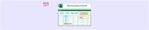 Excel Max Function Scaler Topics