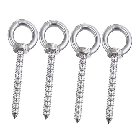 Heavy Duty Eye Hooks Self Tapping Eyelet Screw Load Capacity 700lbs Heavy Duty Screw In Eye