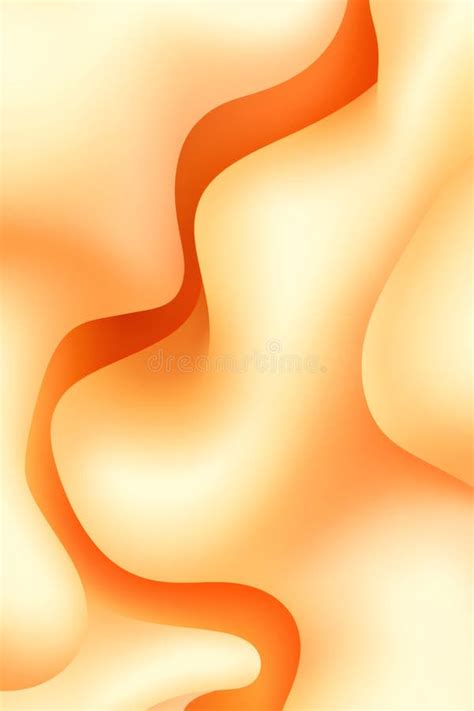 Vibrant Orange Yellow Gradient Forming Sinuous Flowing Curves Against Blurred Backdrop Stock