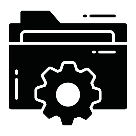 Gear With Folder Icon Of Folder Setting In Modern Style 23014202 Vector Art At Vecteezy
