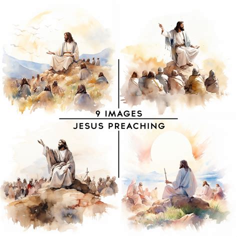 Jesus Preaching Clipart 9 High Quality S Watercolor Clipart
