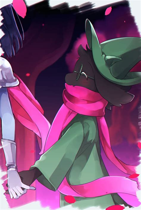 Ralsei And Kris Holding Hands By Porygonleft R Deltarune