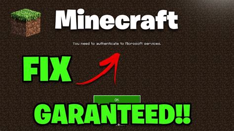 Minecraft You Need To Authenticate To Microsoft Services Fix New🎮 Youtube