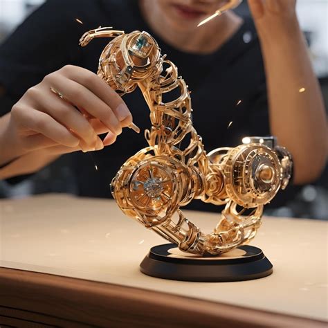 Premium Photo A Robotic Arm Meticulously Crafting Intricate Jewelry With Precision And Artistry