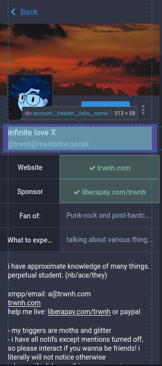 Ui Name And Avatar Are Not Horizontally Aligned With Bio · Issue 14178 · Mastodonmastodon