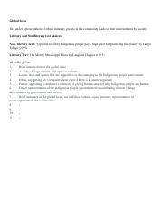IB Global Issues Warm Up Docx Global Issues The Good News The New IB Language And Literature