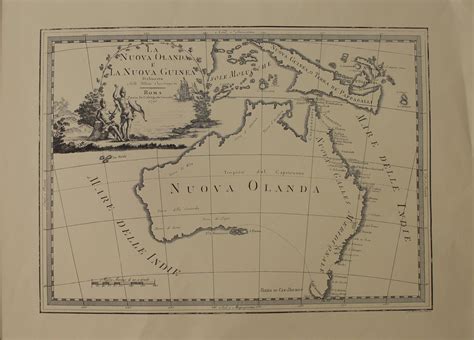 Map Australia Cassini C1801 With Cooks Discoveries Reproduction