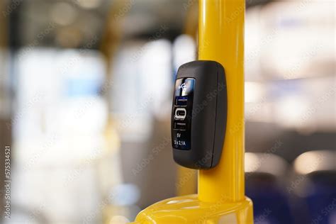 Usb Connector In The Interior Of A City Bus Usb In The Bus