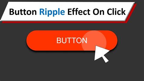 Simple Button Ripple Effect On Click Using Htmlcssjquery Youtube