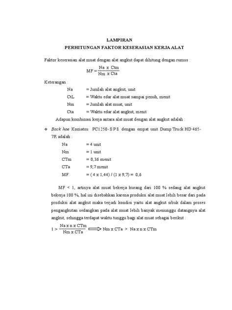 Perhitungan Match Factor Pdf