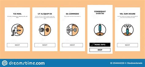 Assembly Furniture Instruction Onboarding Icons Set Vector Stock Vector Illustration Of