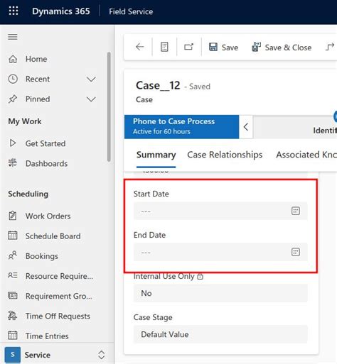 Task 8 Updating Project Start Date And End Date