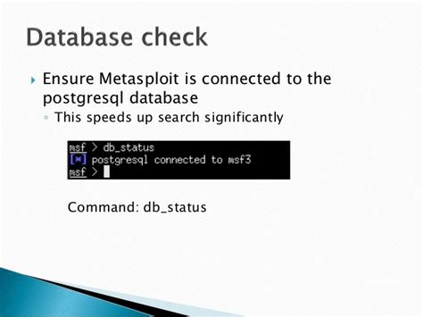 metasploit for information gathering