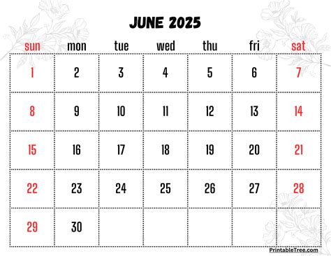 June Printable Calendar 2025 With Holidays Calendar Printable