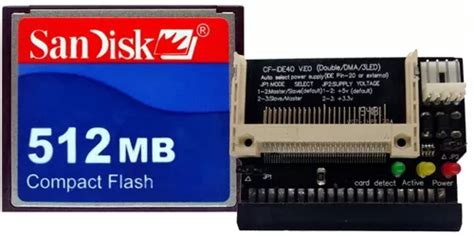 Kit 5 Adaptadores Ide Fêmea Cf Cartão Compact Flash 512mb Parcelamento Sem Juros