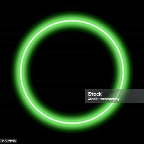 네온 빛나는 프레임 E서클 조명 된 기하학적 모양 서명 템플릿 디자인 요소 내부에 빈 공간이 있는 밝은 여러 가지 색상의 원