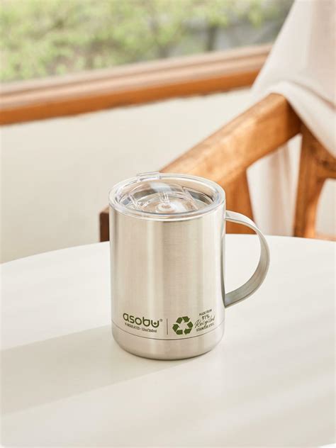 캐나다 아소부 스텐 보온보냉 얼티밋 머그컵 리싸이클 360ml 내부 세라믹 코팅 하고