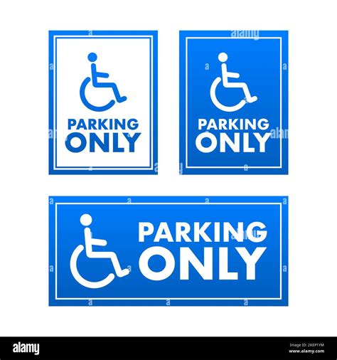 disabled parking only car parking sign vector stock illustration stock vector image and art alamy