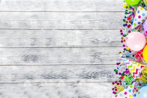 Fondo De La Decoraci N De La Fiesta De Cumplea Os Foto De Archivo Imagen De Globo Azul