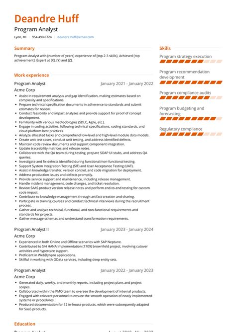 10 Program Analyst Resume Examples That Land Jobs