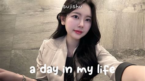 Vlog 성형외과 코디네이터 브이로그일상 브이로그반복되는 일상이지만 행복해💗출근룩황금올리브먹방aeiou 파우치