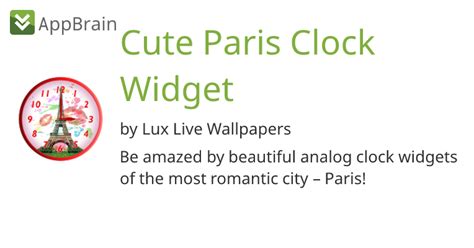 Cute Paris Clock Widget For Android App Stats And Insights