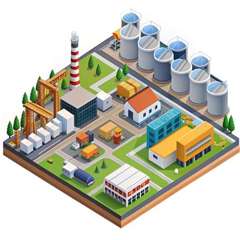 Isometric Industry 3d Vector Design Premium Ai Generated Image