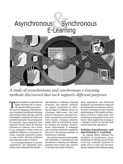 asynchronous and synchronous e learning pdf educational technology