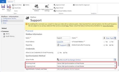 Dynamics 365 Customer Service Setup Mailbox For Automatic Case