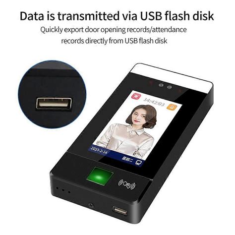 4 3inch Person Biometric Fingerprint Dynamic Face Recognition Lock Turnstile Facial Terminal