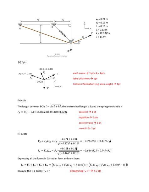 Exam1sol 7 7 Spring 2022 Exam 1 Solutions X 1 0 M X 2 0 M H 0 M L 0 0 M K 17 Nm