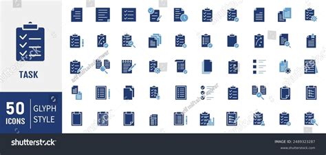 Clipboard Checklist Report Survey Agreement Icons Stock Vector Royalty Free 2489323287