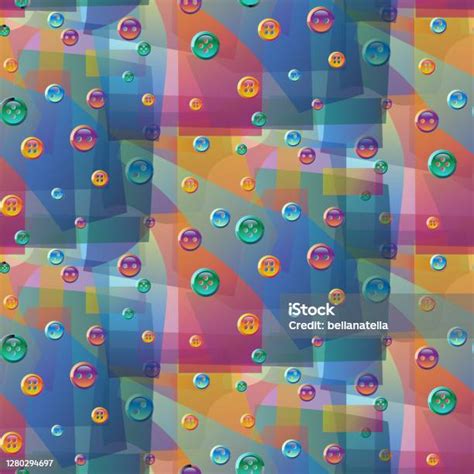바느질 하는 다채로운 패턴의 매끄러운 패턴 추상적 배경과 버튼을 바느질합니다 개념에 대한 스톡 벡터 아트 및 기타 이미지 개념 개념과 주제 공예 Istock