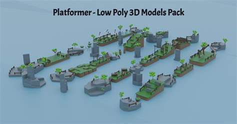 Platformer Low Poly 3d Models Pack 3d Props Unity Asset Store