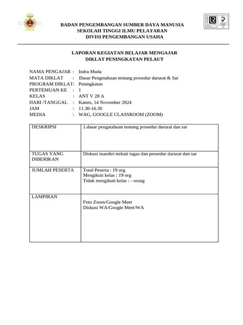 Dasar Pengetahuan Tentang Prosedur Darurat And Sar Pertemuan Ke 1 Pdf