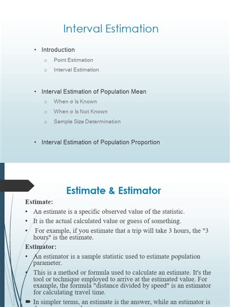 Lecture 7 Interval Estimation Pdf