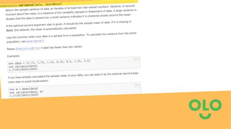 How To Use The Python Statistics Variance Function