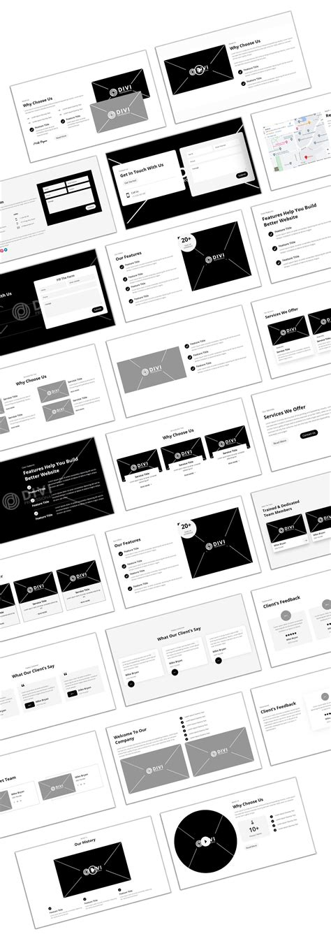 Divi Wireframe Kit Divi Professional
