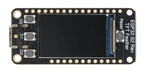 Feather Esp32 S2 Reverse Z Wyświetlaczem Tft Moduł Wifi Gpio 4mb Flash 2mb Psram