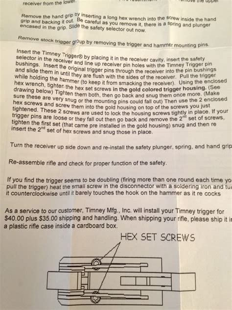 Timney Trigger Issues AR Discussions AR COM