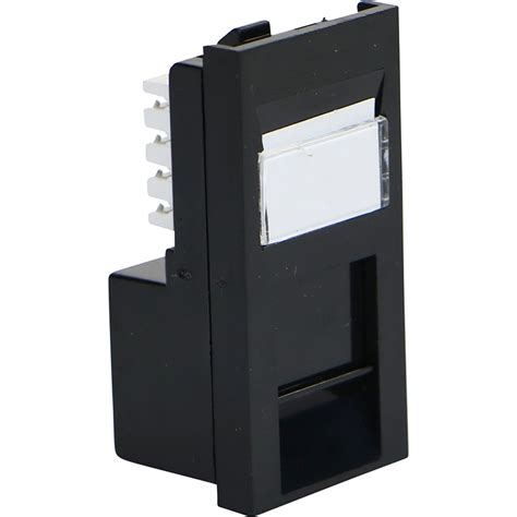 Buy Excel Cat UTP Unscreened Low Profile RJ Euro Module Black BK Comms Express