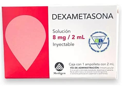 Dexametasona 8mg 2ml Solución Inyectable C 1 Amp Maver