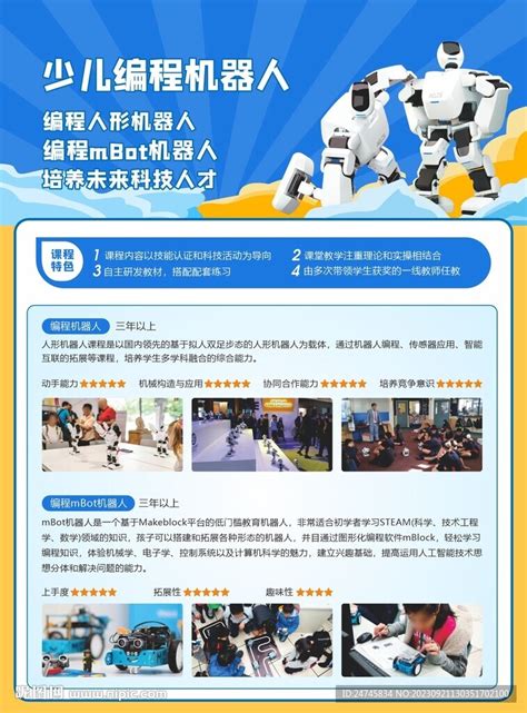 少儿培训班编程机器人设计图海报设计广告设计设计图库昵图网
